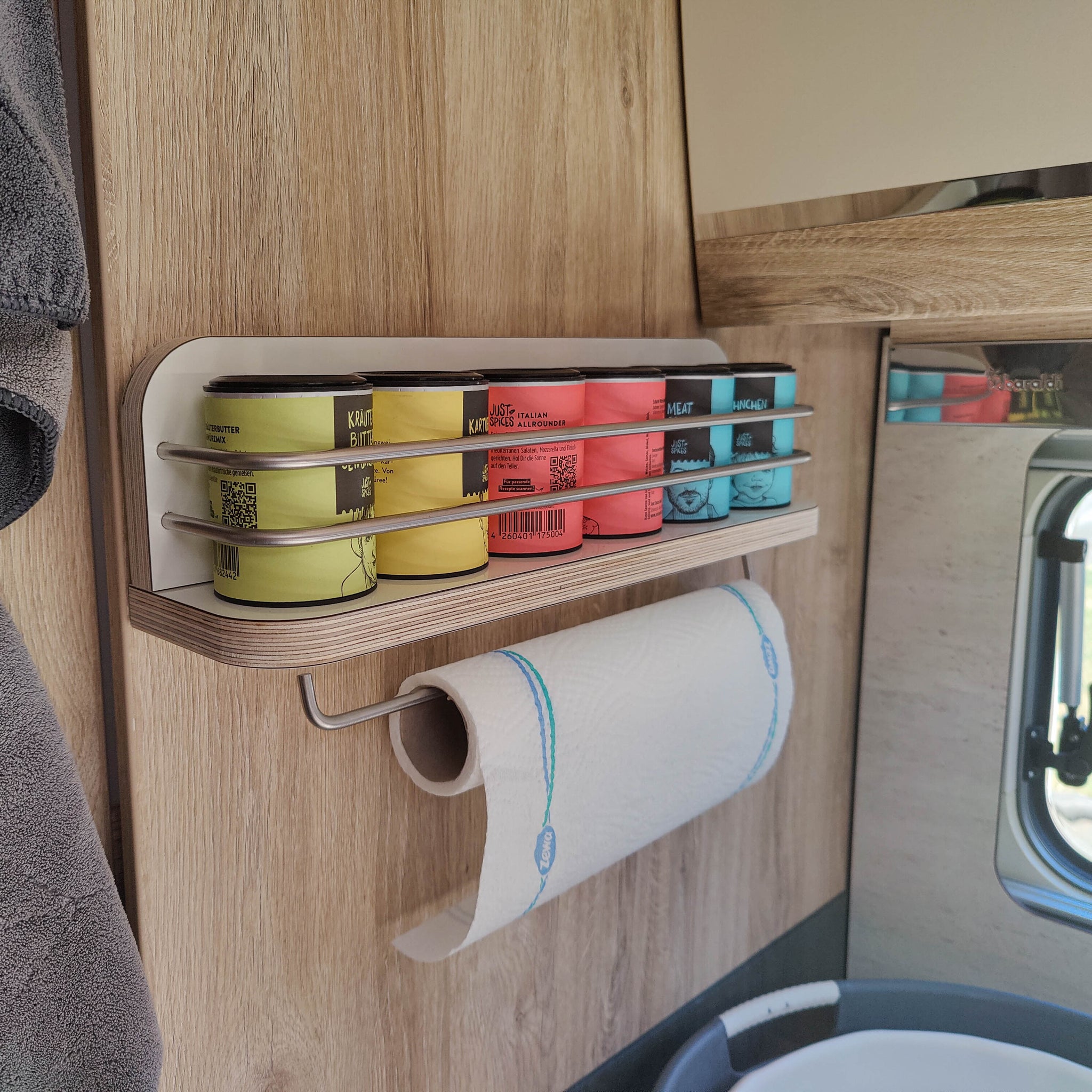 Magnetic shelf "Deluxe" for motorhomes and campers, as a kitchen roll ...