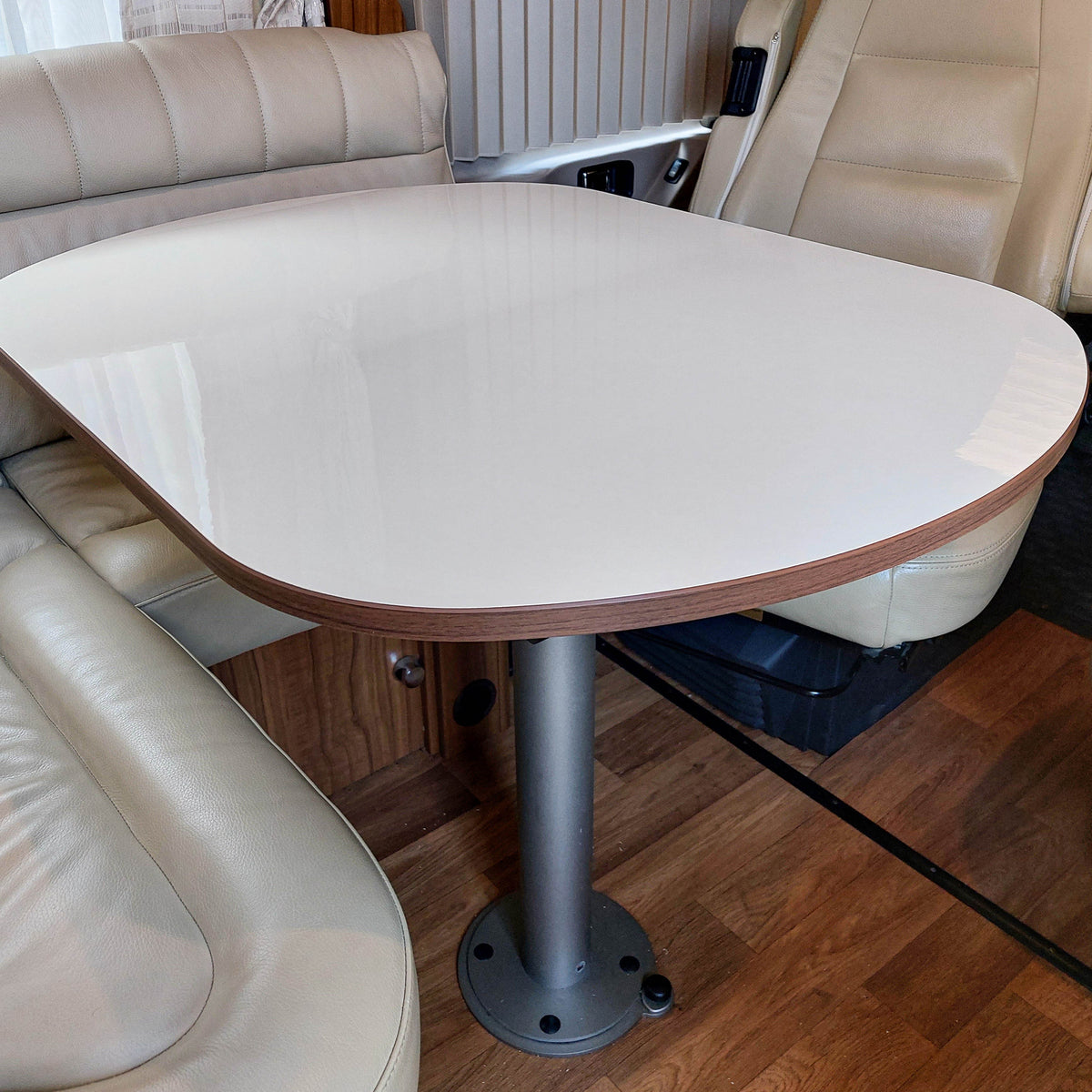 Folding table top for motorhomes, campers and caravans